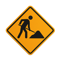 Temporary Road Work Signs - Kuwait Driving Theory Test